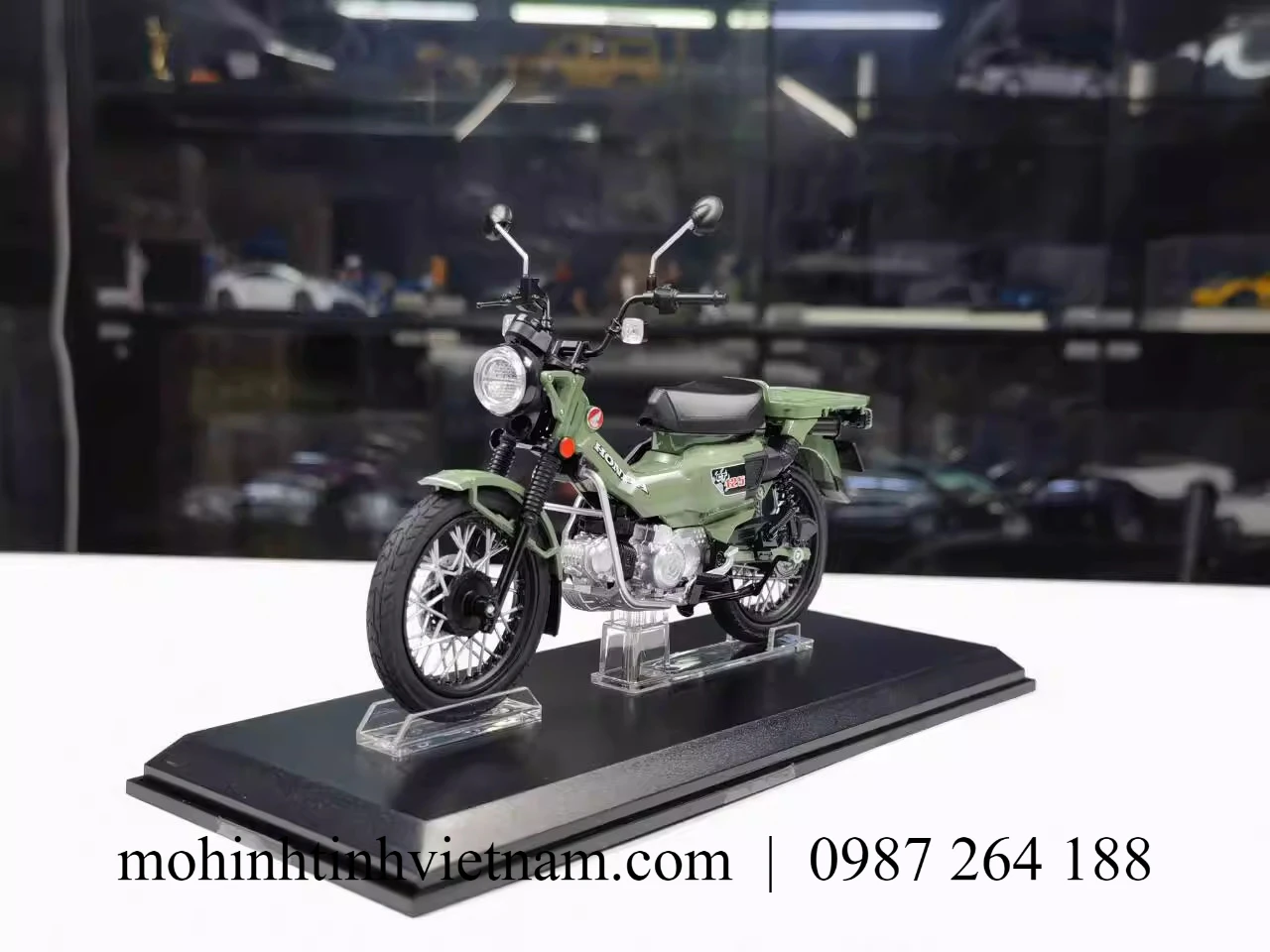 MÔ HÌNH XE MÁY HONDA CT125 (XANH) 1:12 DIECAST MOTORCYCLE