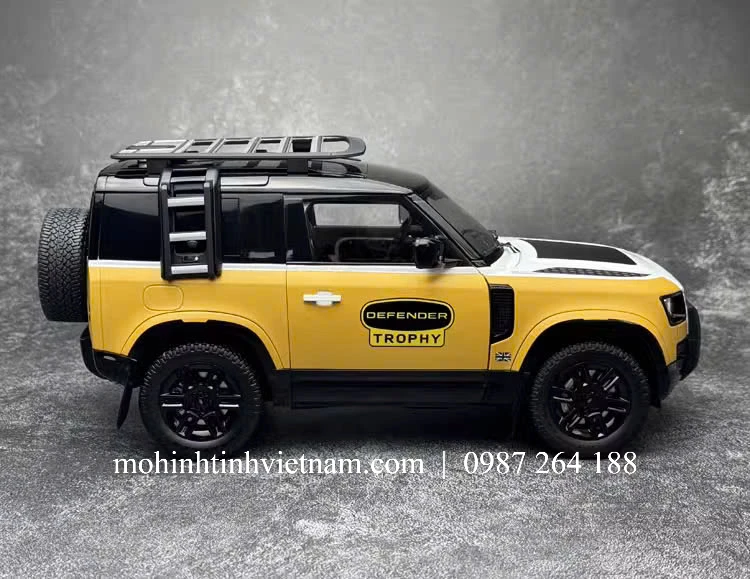 MÔ HÌNH Ô TÔ LAND ROVER DEFENDER 90 TROPHY EDITION 2022 (VÀNG) 1:18 ...